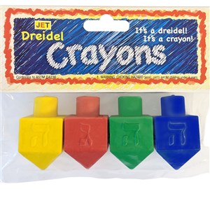 Dreidel Shaped Chanukah Crayons Set of 4 — IsraelBookShop